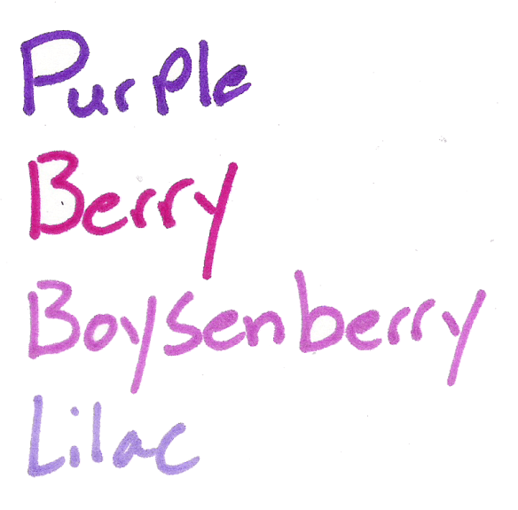 Review – Sharpie Colors Part 4 Purples – Purple, Berry, Boysenberry ...