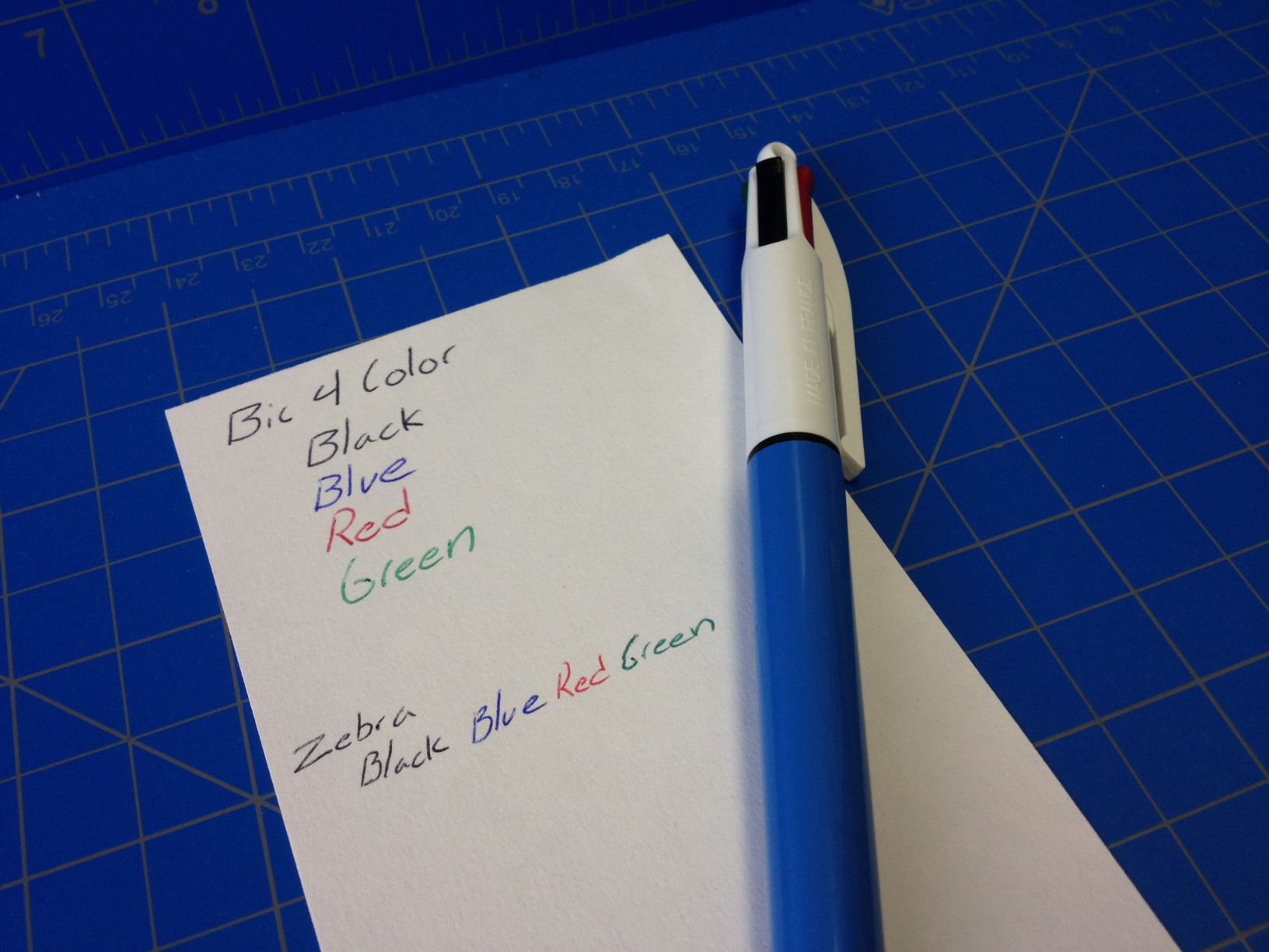 Review – Bic 4 Color Original Pen | Art Supply Critic